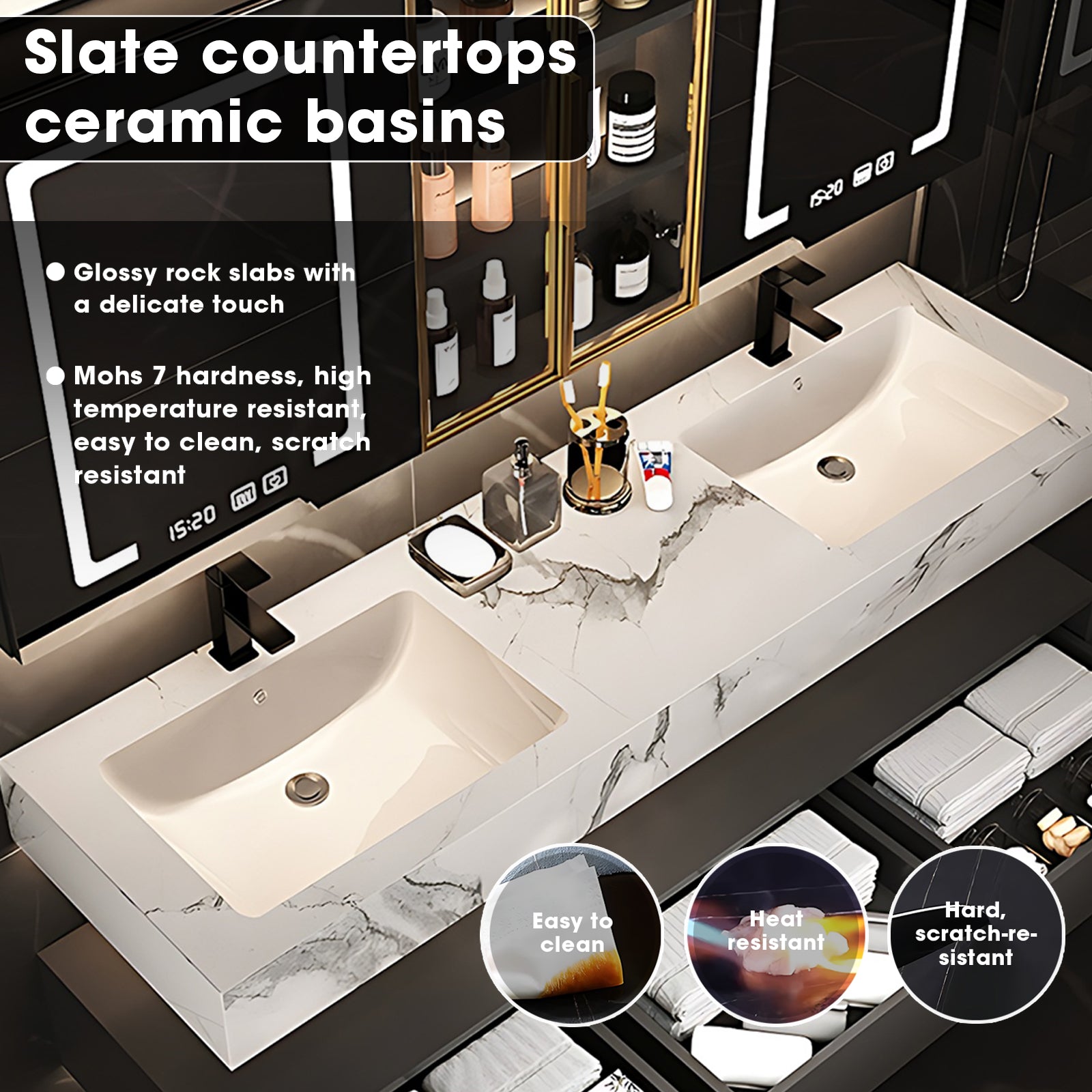 Floating Bathroom Vanity 60 Inch Double Sink: Luxury Redefined – High QLO