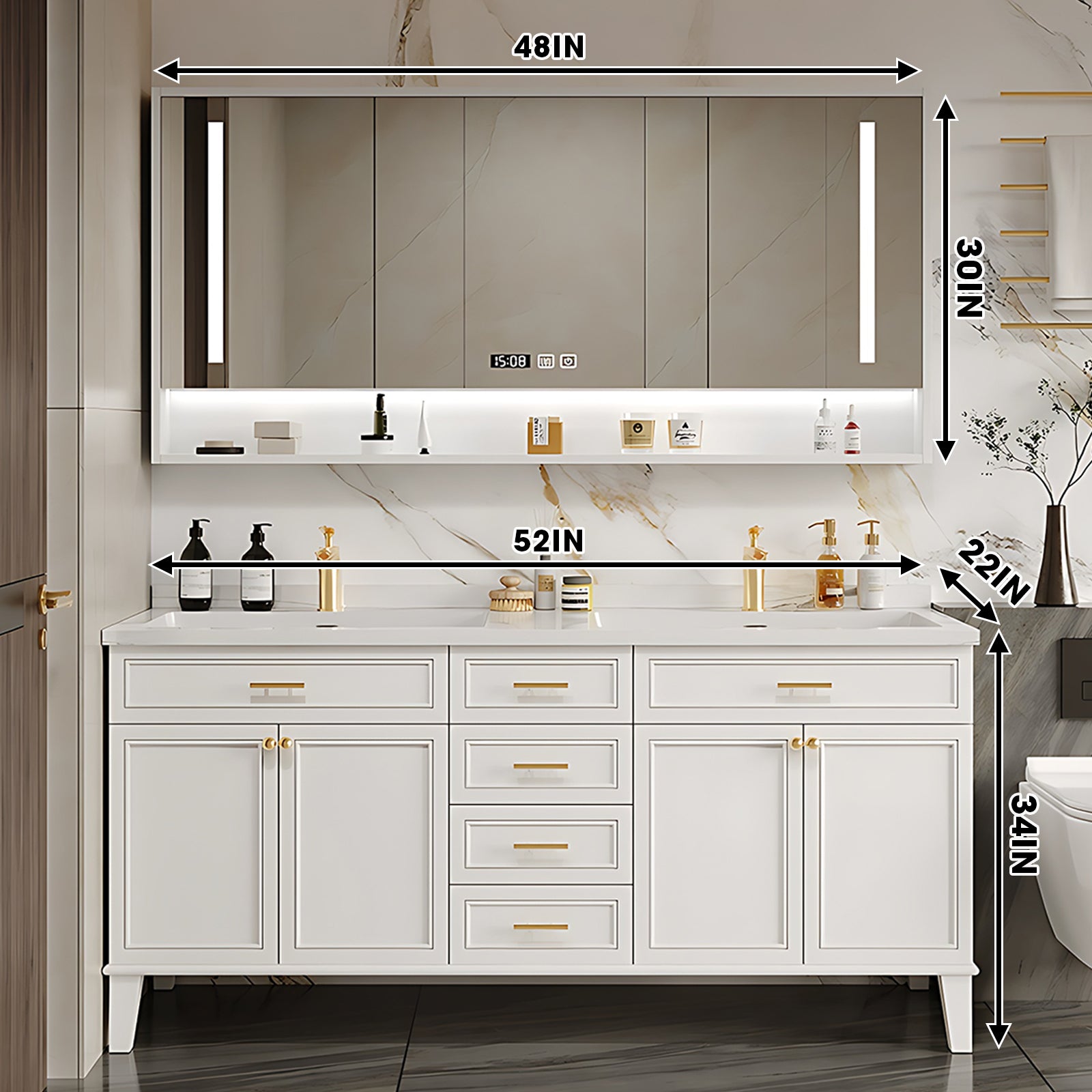 52 Double Sink Vanity